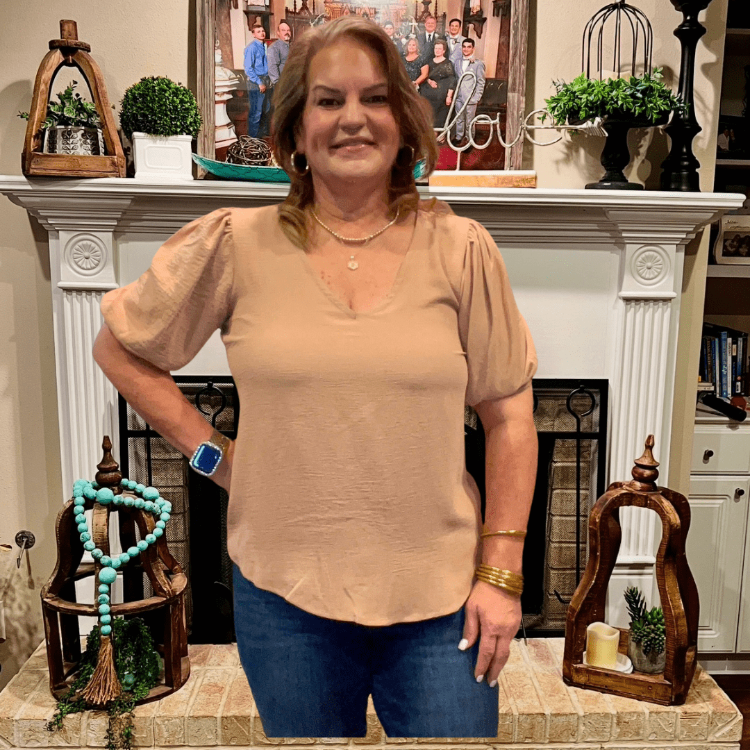 Bringing Back the Basics Top - Beige – Shabby Chic Boutique and Tanning Salon