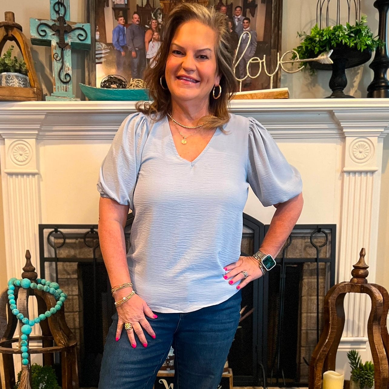 Bringing Back the Basics Top - Grey – Shabby Chic Boutique and Tanning Salon