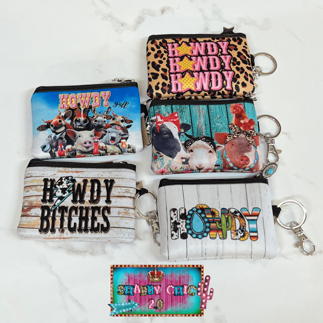 Assorted Coin Pouch Key Ring – Shabby Chic Boutique and Tanning Salon