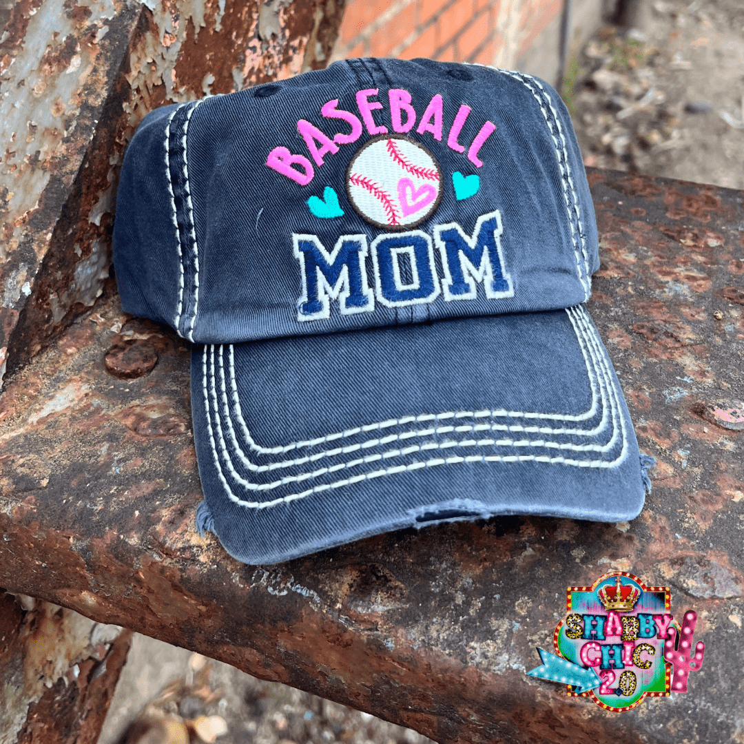 Baseball Mom Cap - Black – Shabby Chic Boutique and Tanning Salon