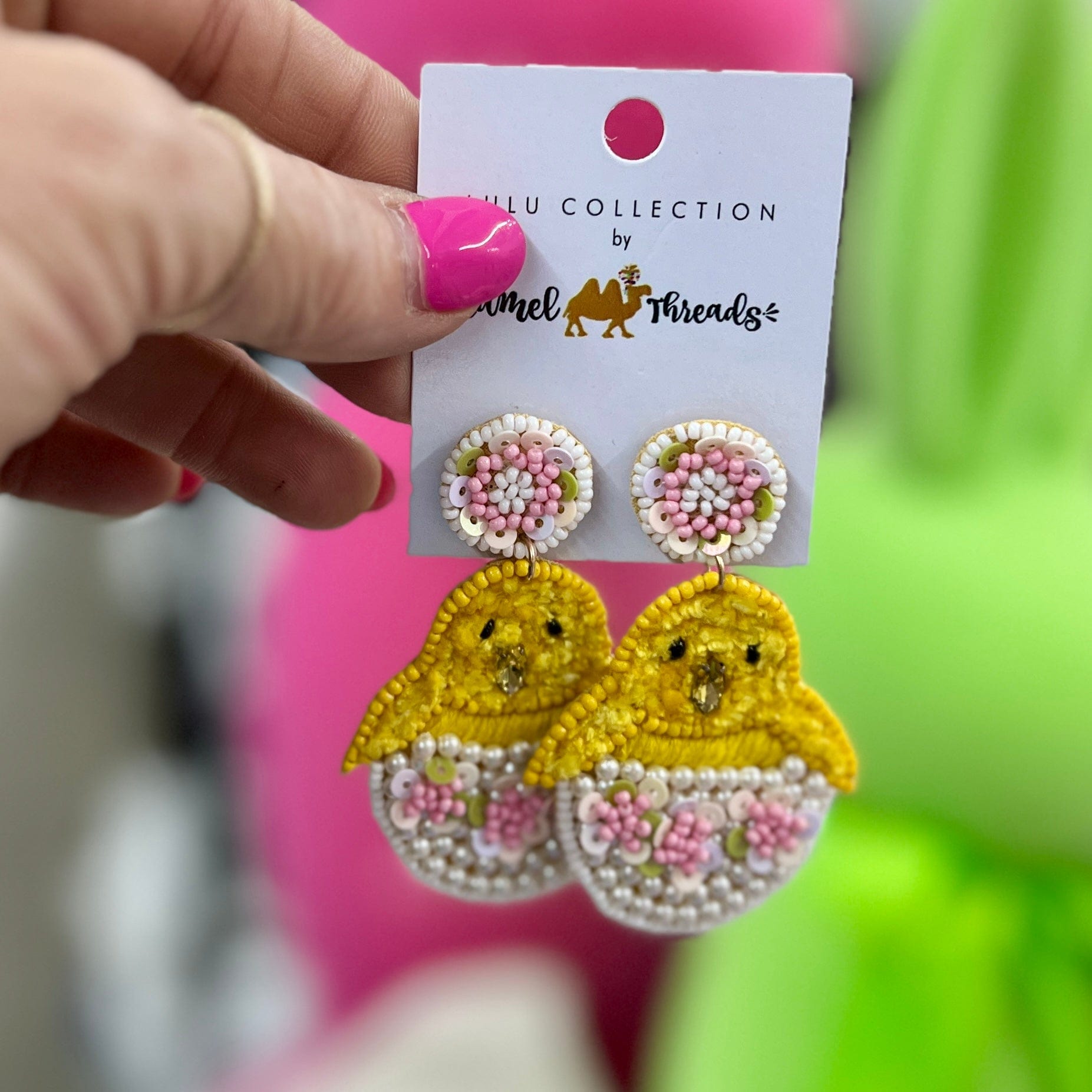 Beaded Chick Earrings – Shabby Chic Boutique and Tanning Salon