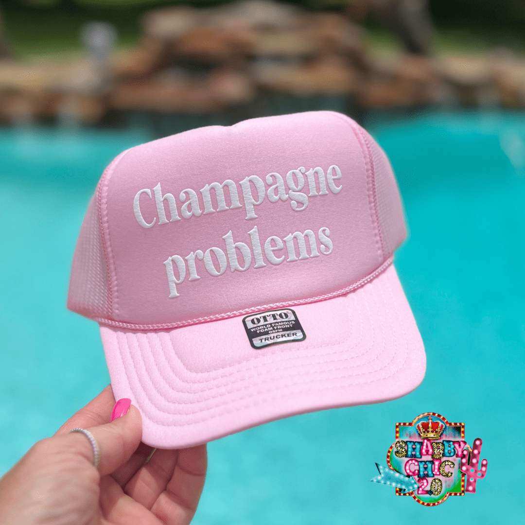 Champagne Problems Cap – Shabby Chic Boutique and Tanning Salon