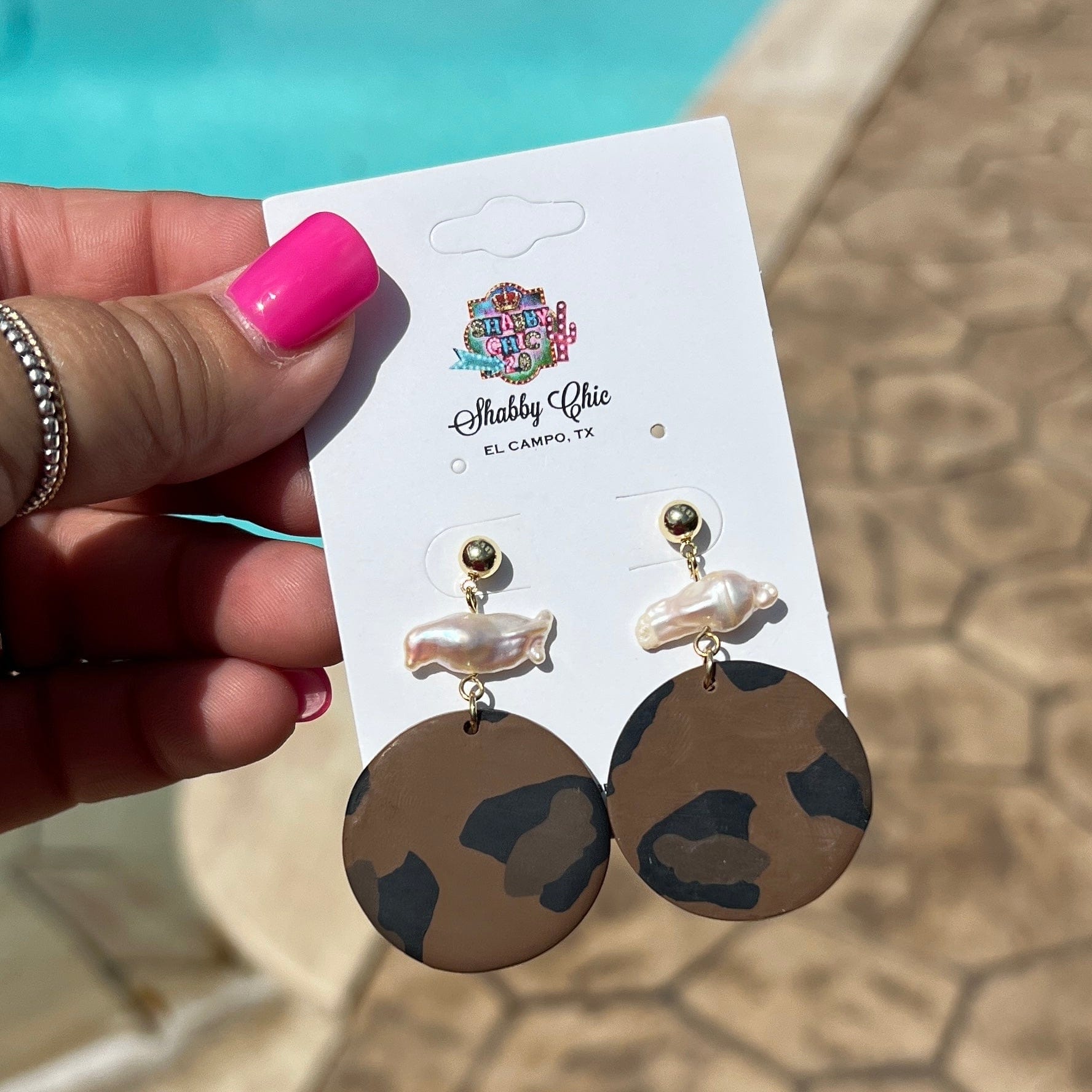 Clay Leopard Earrings – Shabby Chic Boutique and Tanning Salon
