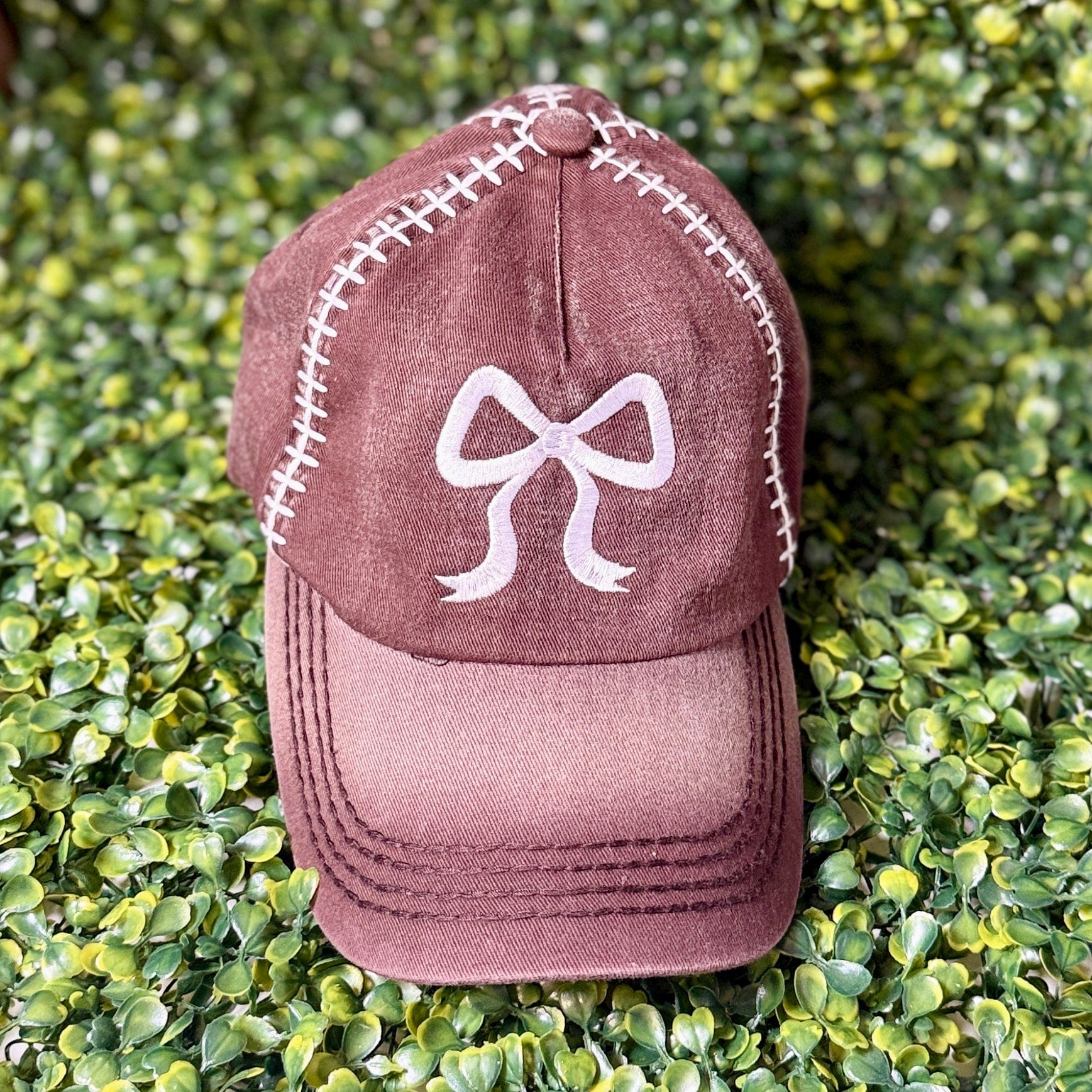 Football Bow Cap – Shabby Chic Boutique and Tanning Salon