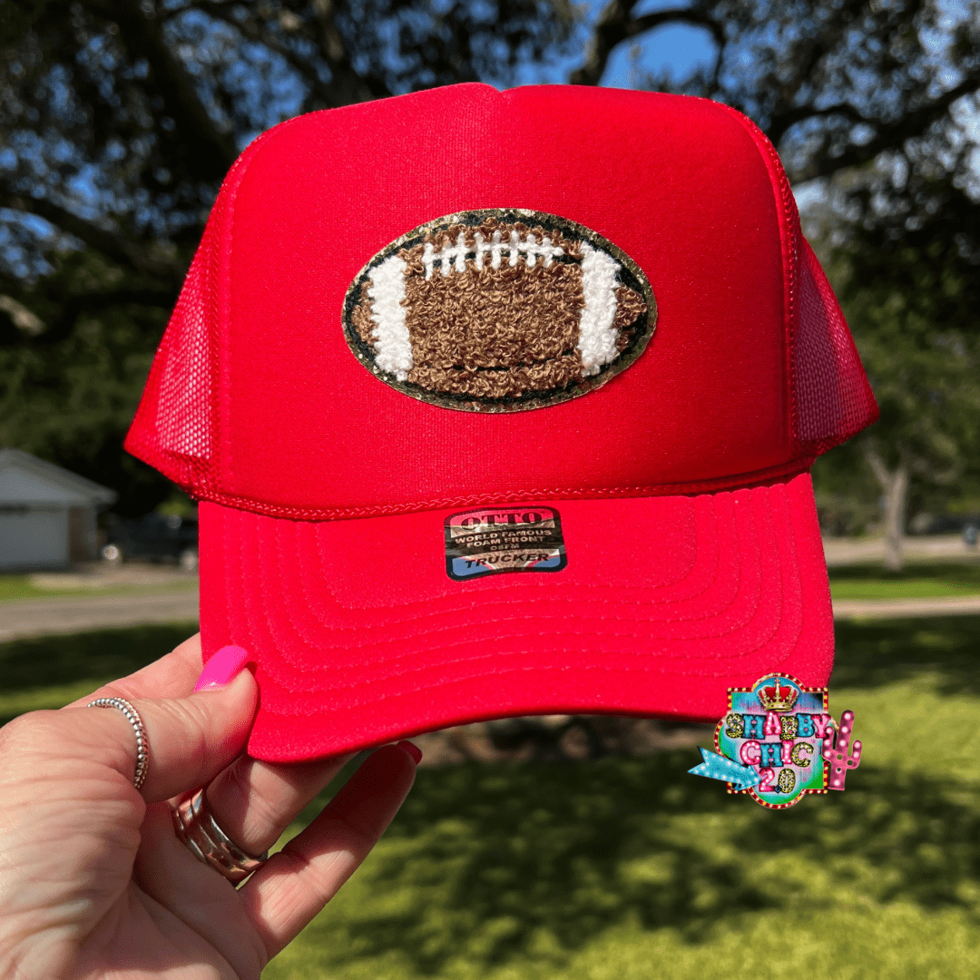 Football Cap - Red – Shabby Chic Boutique and Tanning Salon