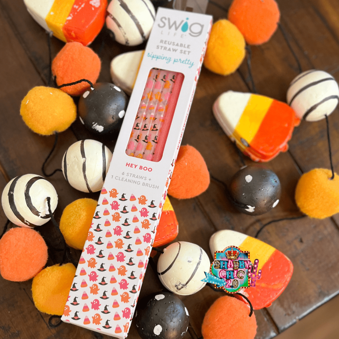 Hey Boo Reusable Swig Straw Set – Shabby Chic Boutique and Tanning Salon