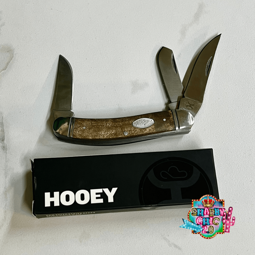 HOOEY "BURL WOOD SOW BELLY" KNIFE – Shabby Chic Boutique and Tanning Salon