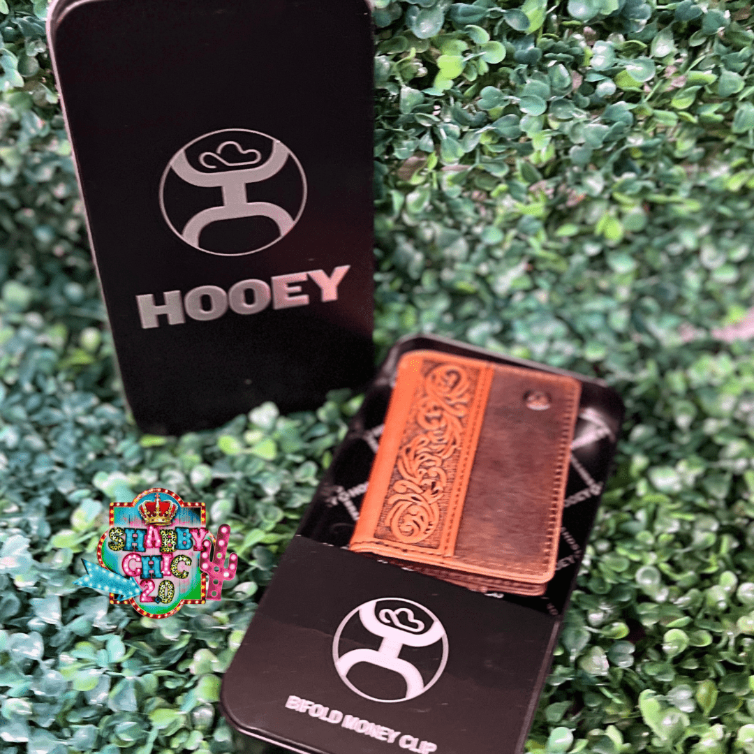 HOOEY "GRAYSON" HOOEY BIFOLD MONEY CLIP WALLET BROWN/TAN – Shabby Chic Boutique and Tanning Salon