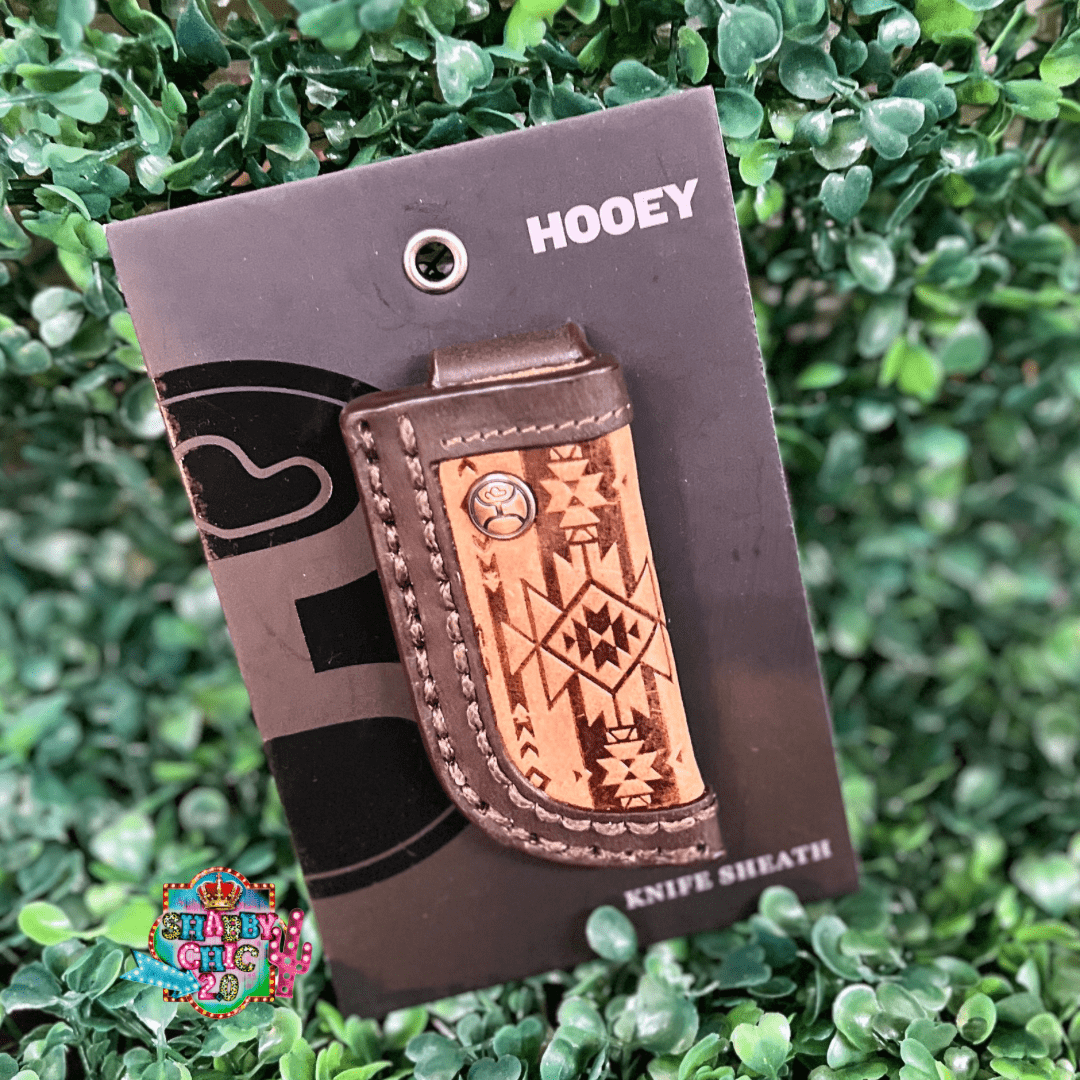 HOOEY "MONTERREY" CLASSIC HOOEY KNIFE SHEATH TAN/BROWN W/AZTEC PRINT ...
