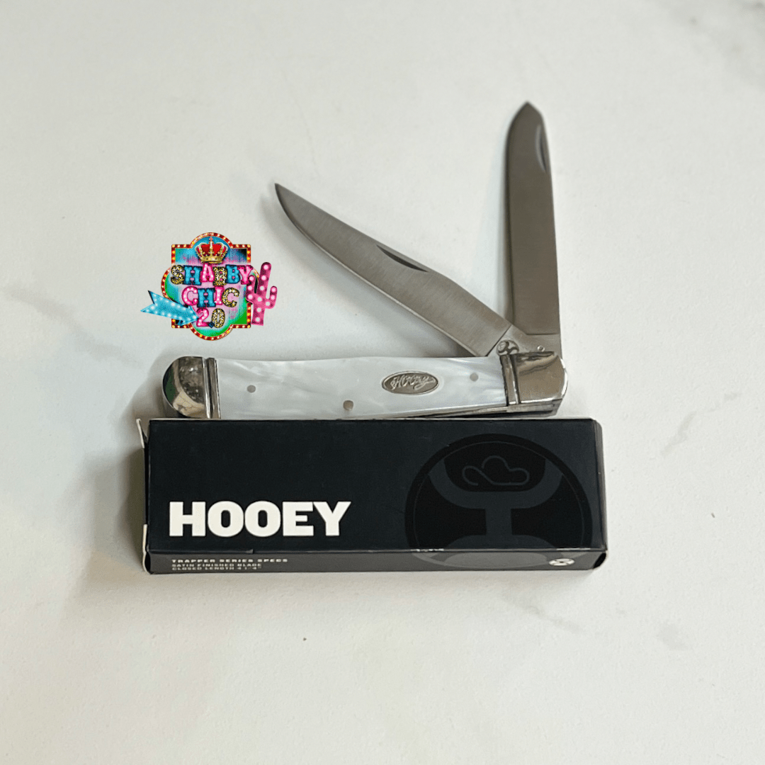 HOOEY "MOTHER OF PEARL TRAPPER" KNIFE, LARGE – Shabby Chic Boutique and ...