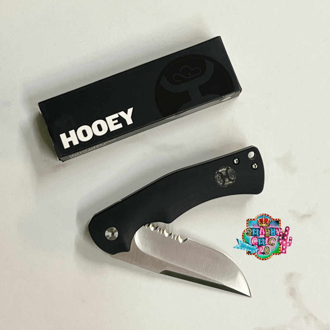 HOOEY SERRATED BLADE "BLACK MICARTA DROP POINT FLIPPER" HOOEY KNIFE ...