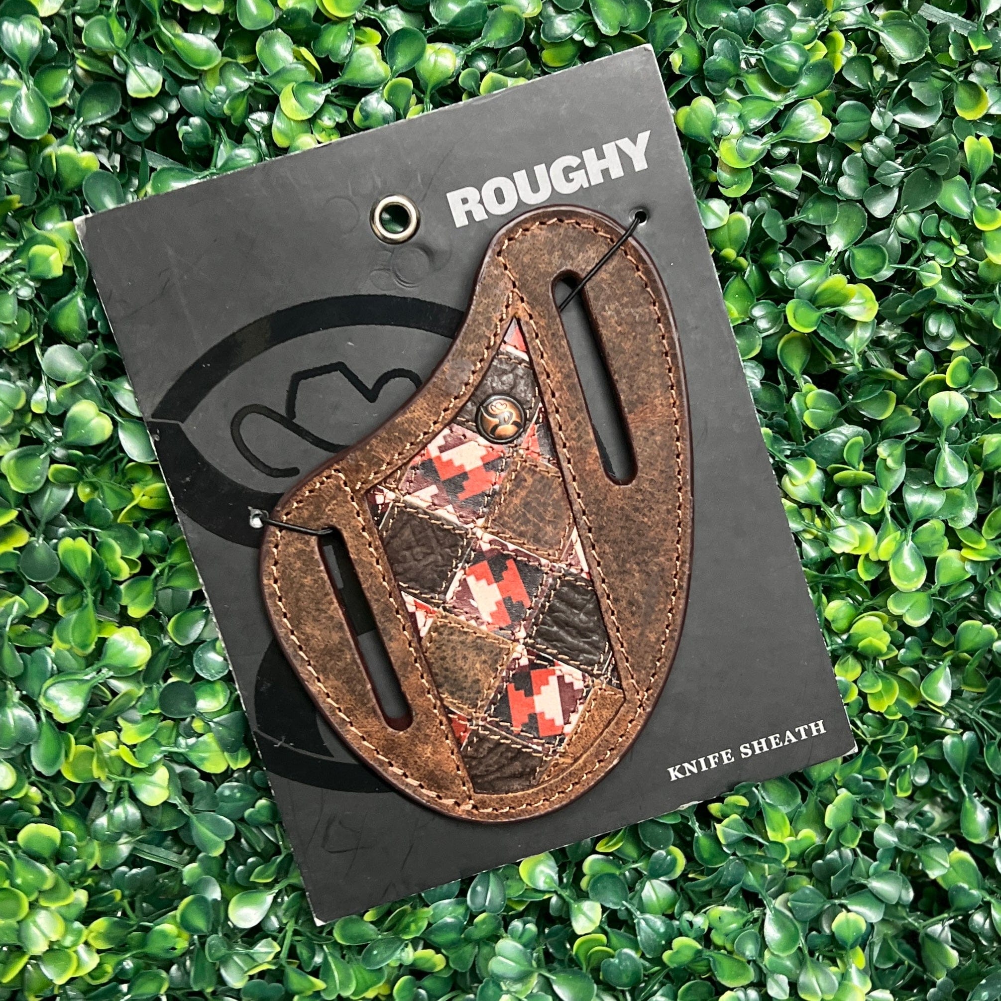 HOOEY "TAHONTA" ROUGHY PATCHWORK PANCAKE KNIFE SHEATH BROWN – Shabby ...