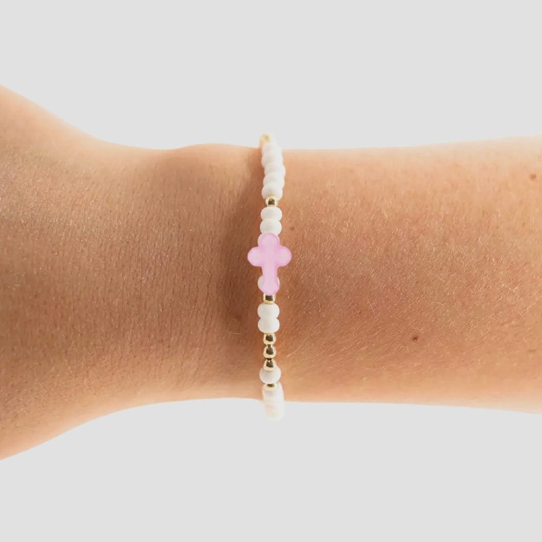 Pink Cross Sprinkle Bracelet (Kids Size) – Shabby Chic Boutique and ...