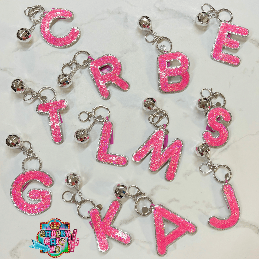 Pink Sequin Letter Keyrings – Shabby Chic Boutique and Tanning Salon