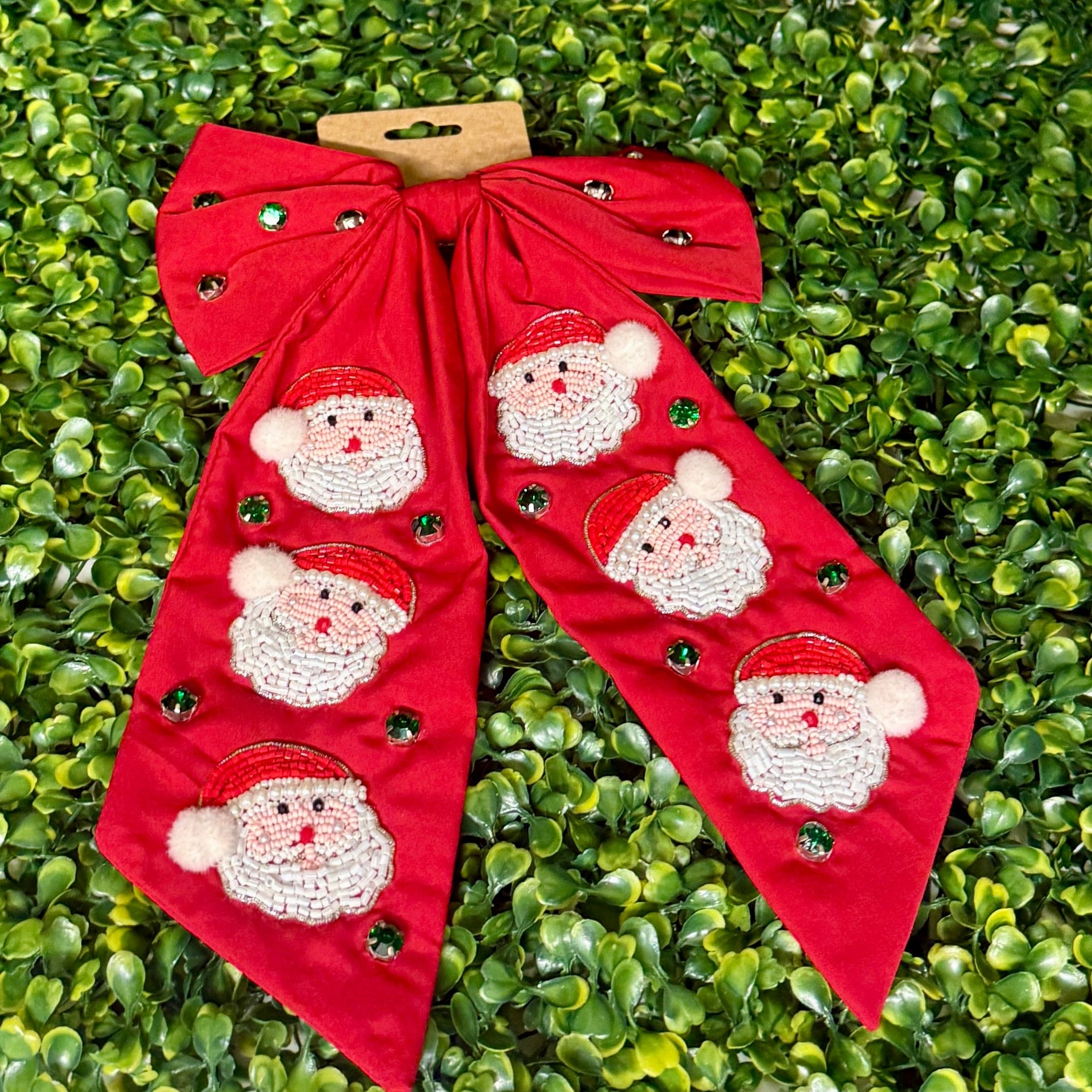 Red Santa Bow – Shabby Chic Boutique and Tanning Salon