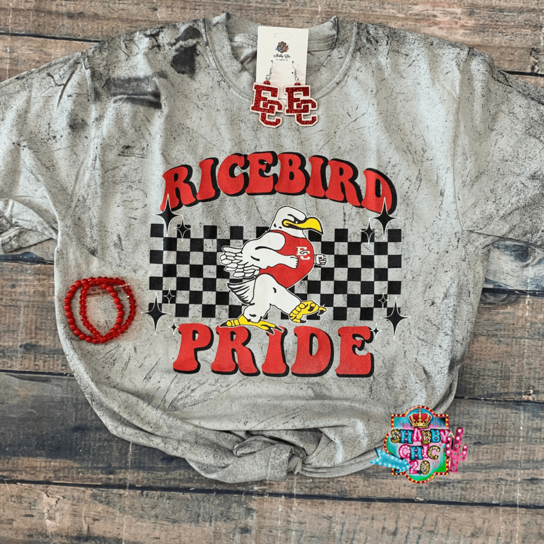 Checkered Ricebirds Pride Tee – Shabby Chic Boutique and Tanning Salon