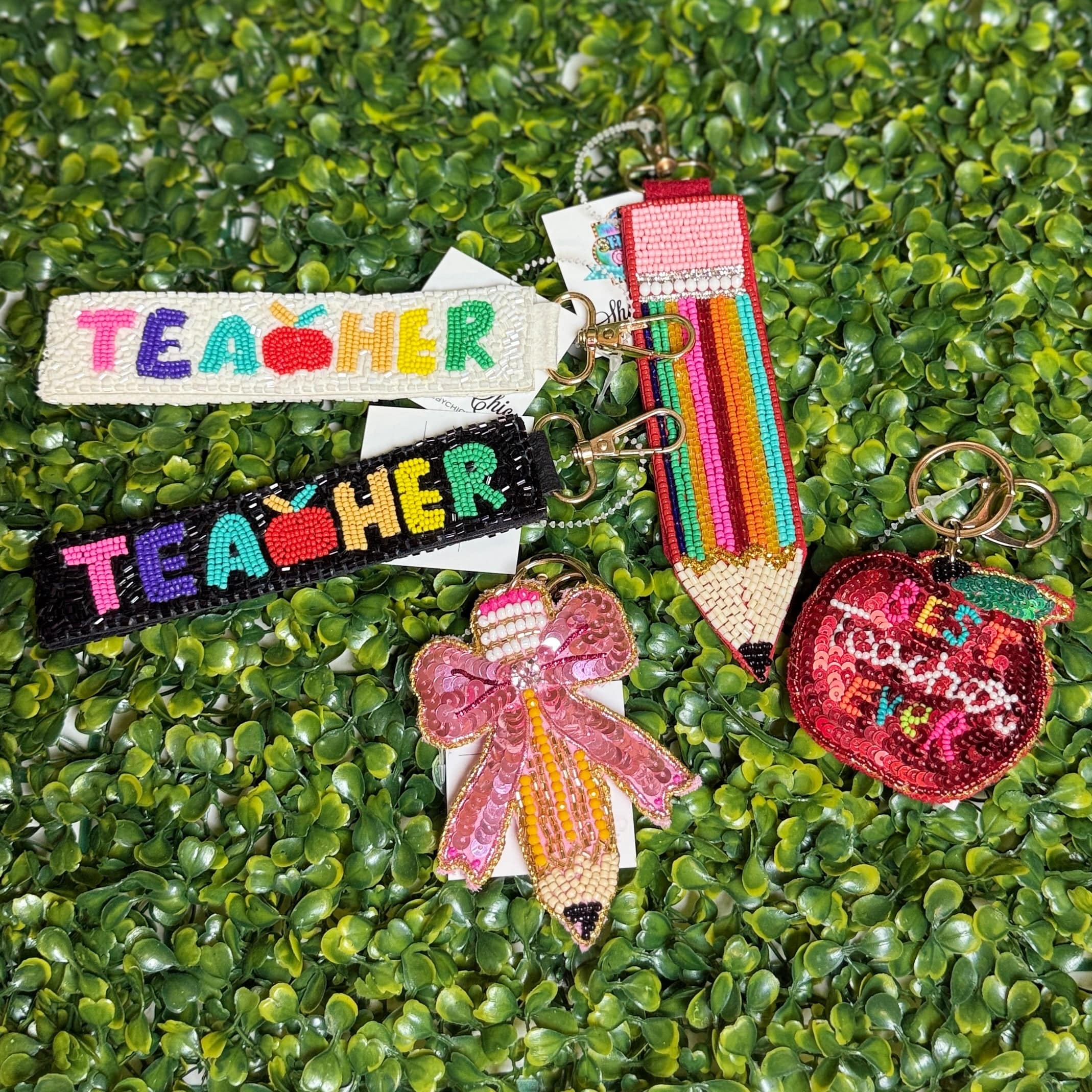 Teacher Key Rings – Shabby Chic Boutique and Tanning Salon