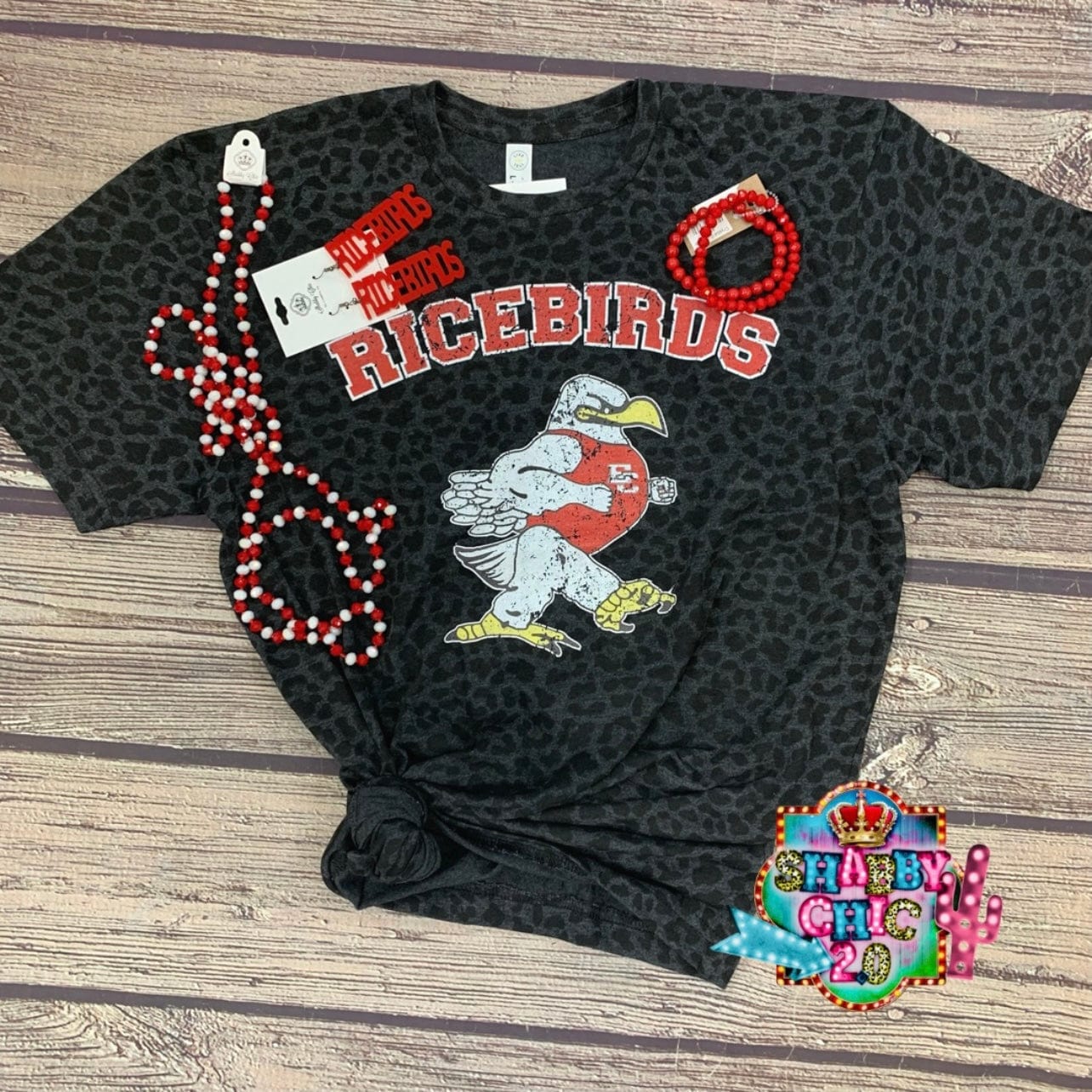 Vintage Look Leopard Ricebird Tee – Shabby Chic Boutique and Tanning Salon