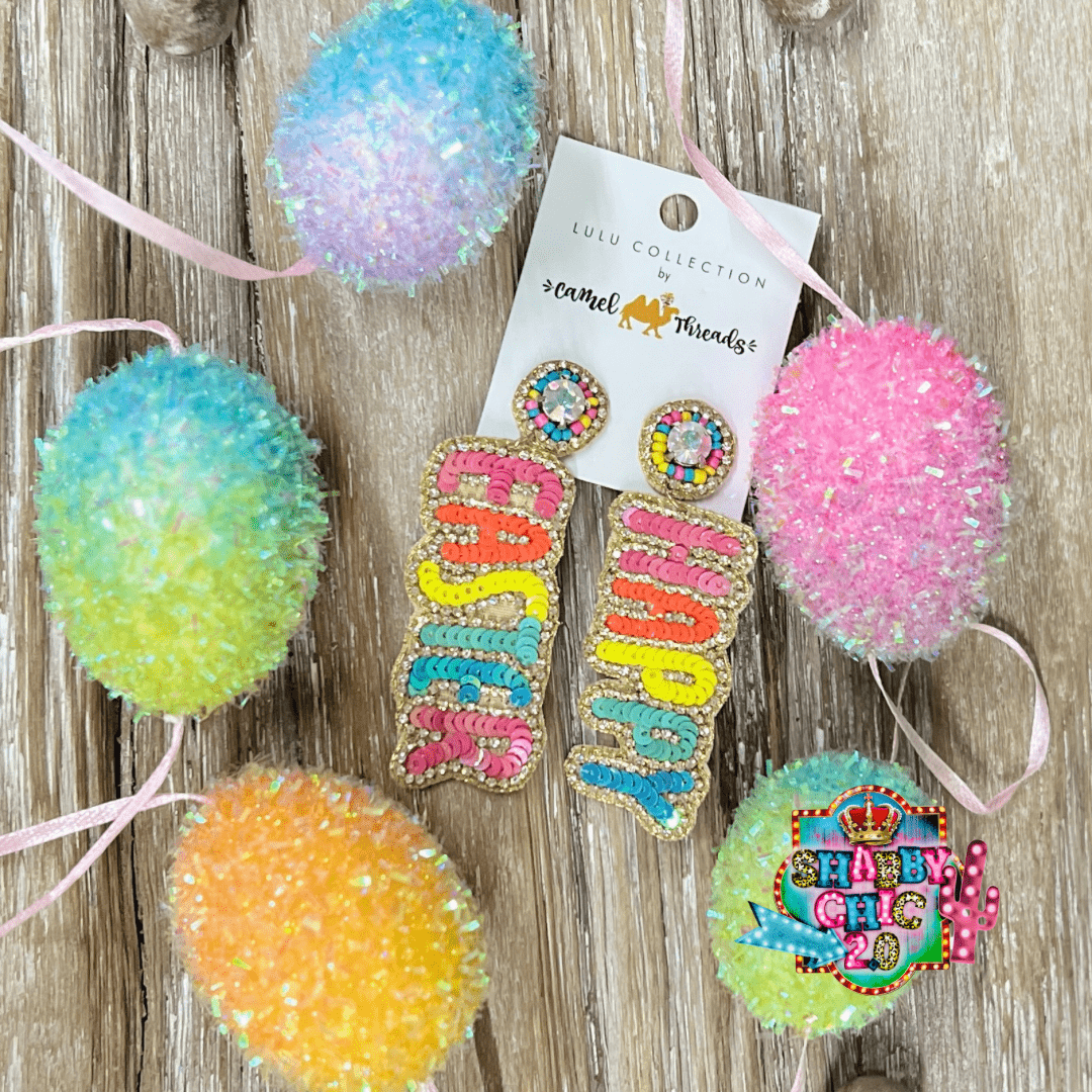 Beaded Happy Easter Earrings – Shabby Chic Boutique and Tanning Salon