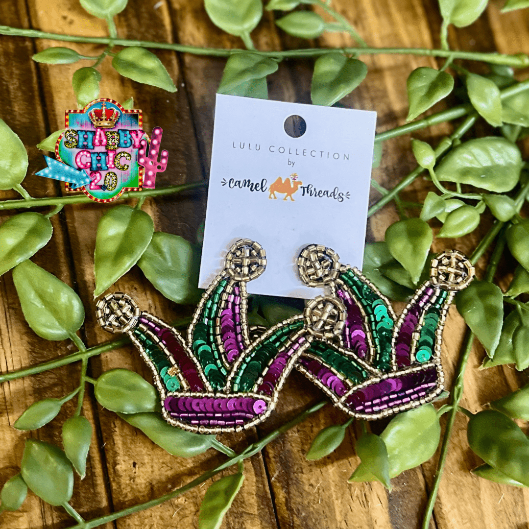Beaded Jester Hat Earrings – Shabby Chic Boutique and Tanning Salon