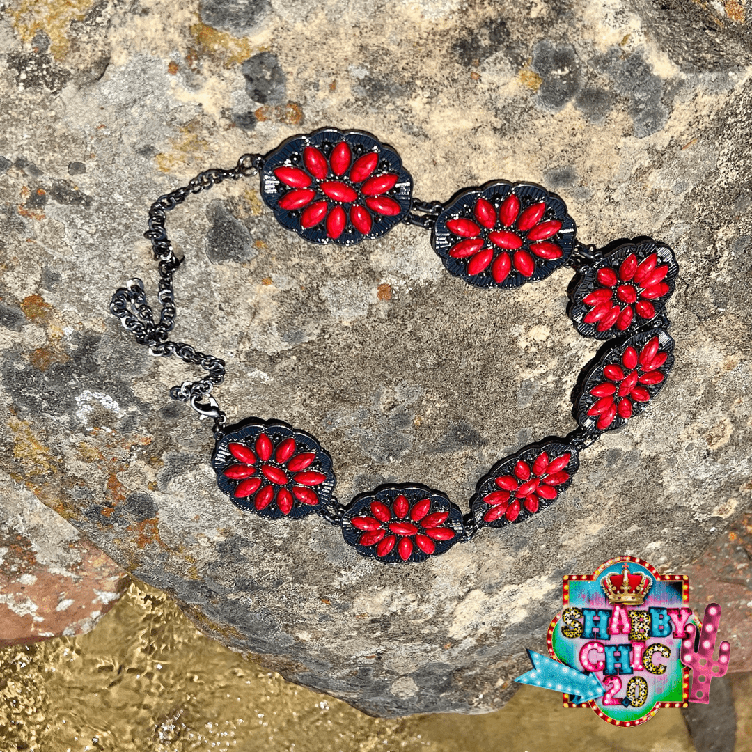 Children’s Silver Link Belt - Red – Shabby Chic Boutique and Tanning Salon