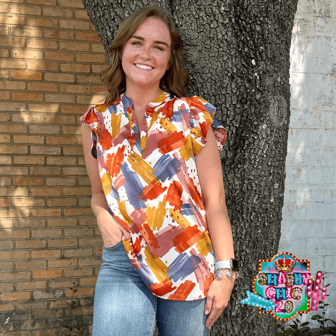 Falling into Fall Top - Rust – Shabby Chic Boutique and Tanning Salon