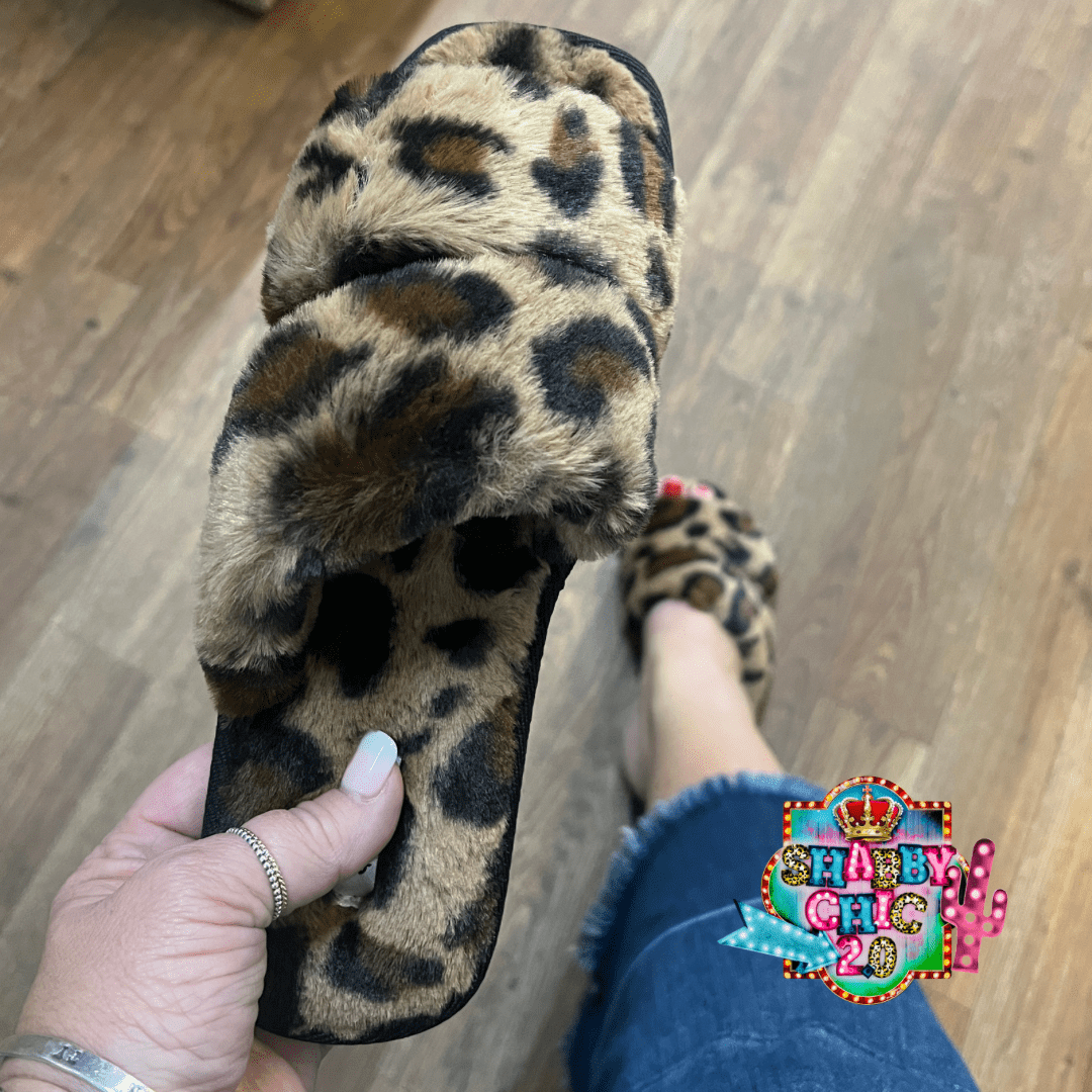 Faux Leopard Kayce Slippers – Shabby Chic Boutique and Tanning Salon