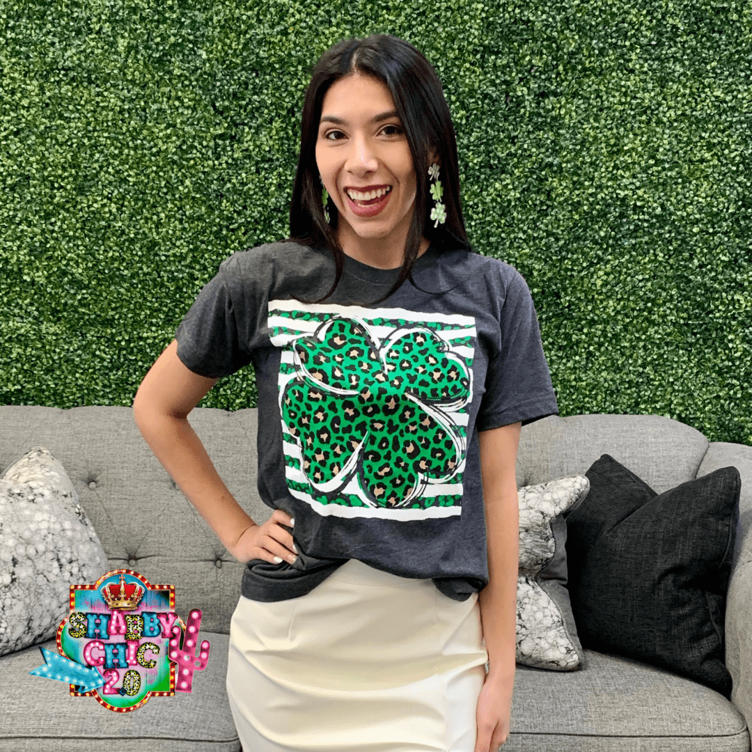 Gold Leopard Shamrock Tee – Shabby Chic Boutique and Tanning Salon