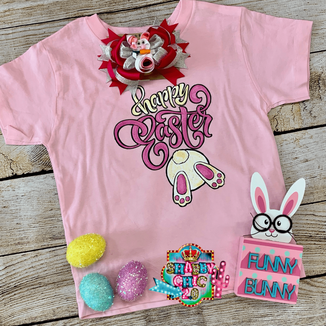 Happy Easter - Bunny Tail Tee - Youth – Shabby Chic Boutique and ...