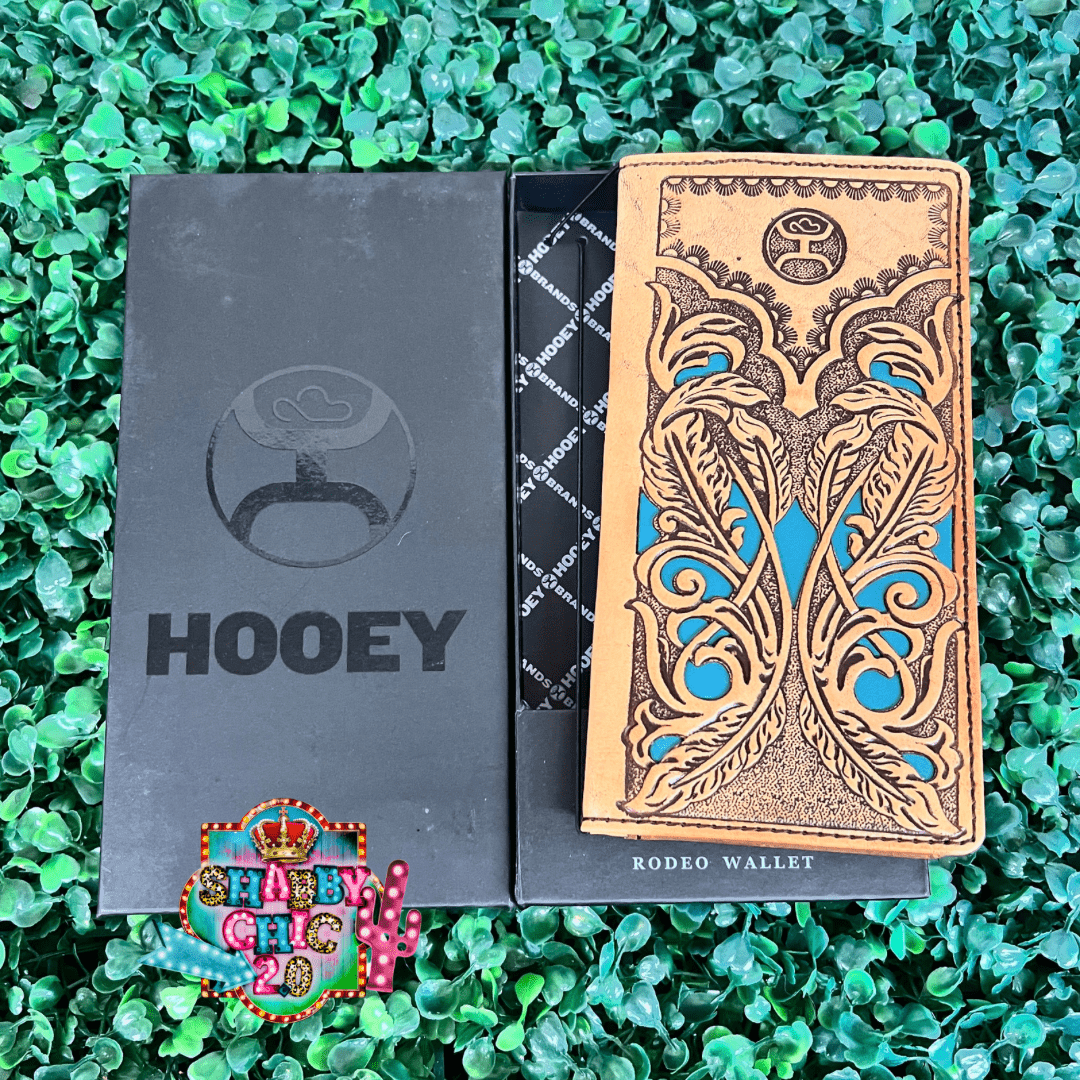HOOEY "PHOENIX" RODEO HOOEY WALLET TAN/TURQUOISE LEATHER – Shabby Chic ...