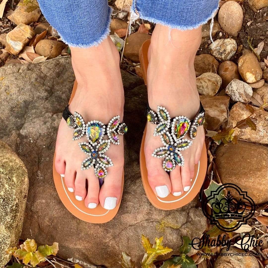 Jewel Sandals - Black Multi – Shabby Chic Boutique and Tanning Salon