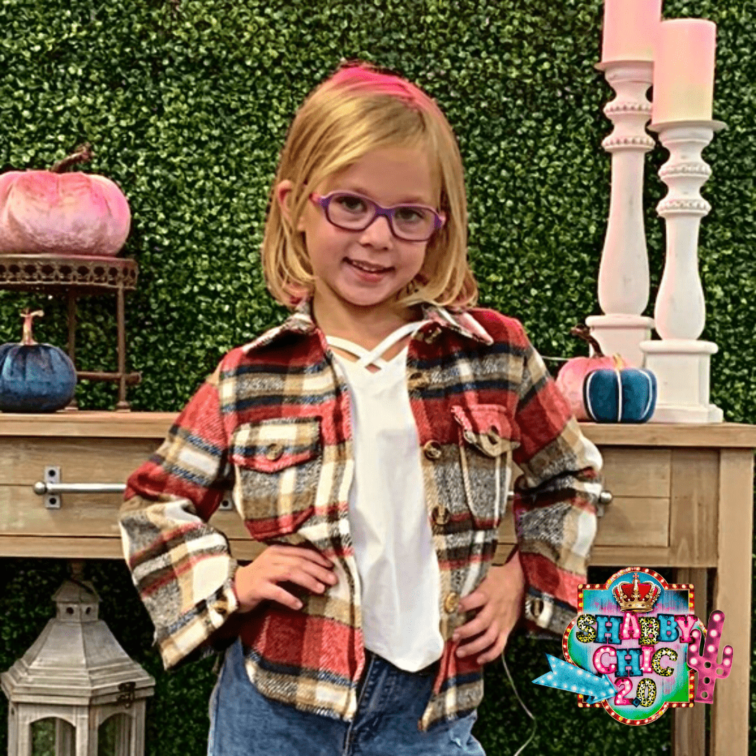 Kid's Red Plaid Shacket – Shabby Chic Boutique and Tanning Salon
