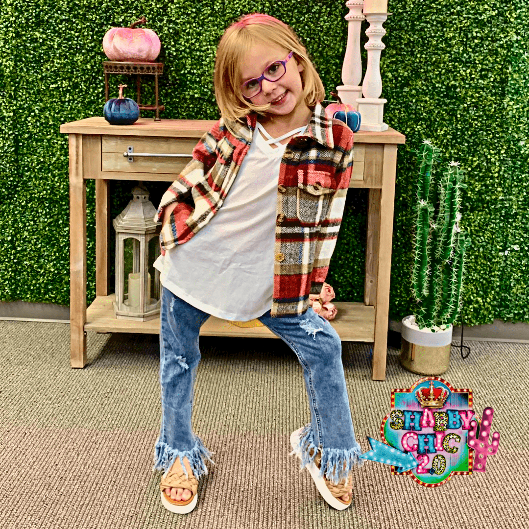 Kid's Red Plaid Shacket – Shabby Chic Boutique and Tanning Salon