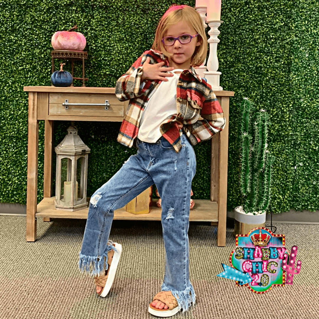 Kid's Red Plaid Shacket – Shabby Chic Boutique and Tanning Salon