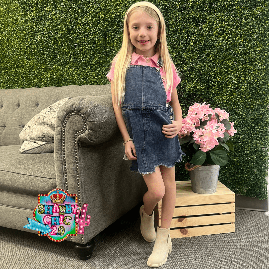 Kids Denim Overall Dress - Youth – Shabby Chic Boutique and Tanning Salon