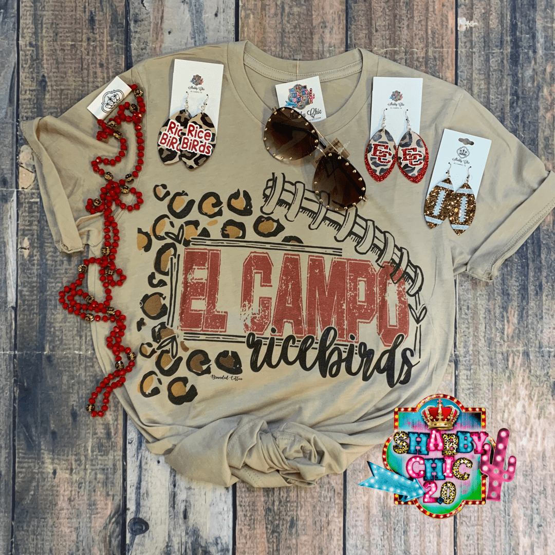 Leopard and Football Tee - Ricebirds – Shabby Chic Boutique and Tanning ...