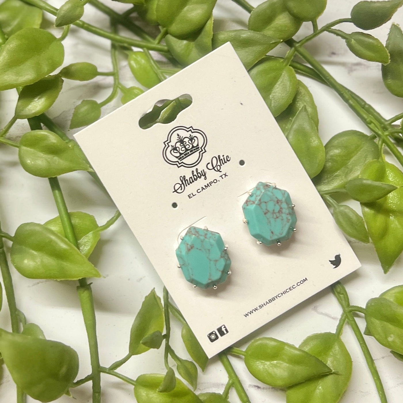 Lila Mae Earrings - Turquoise/Silver – Shabby Chic Boutique and Tanning ...