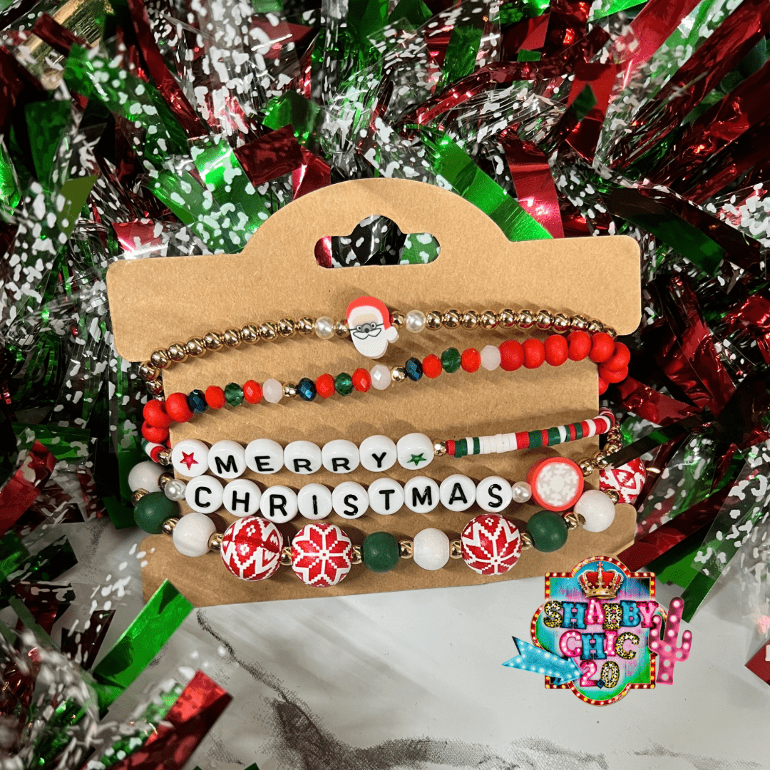 Merry Christmas Bracelet Sets – Shabby Chic Boutique and Tanning Salon