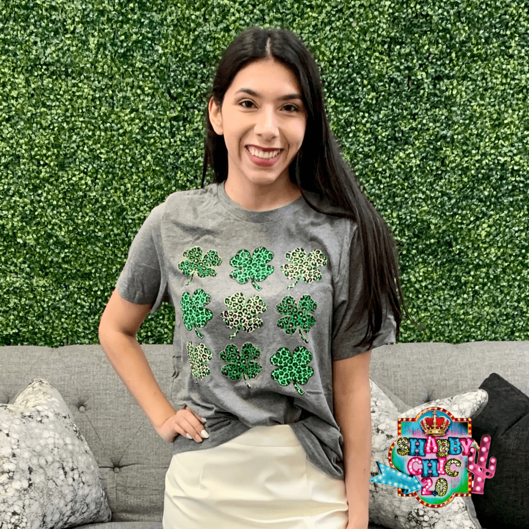 Multi Leopard Shamrock Tee – Shabby Chic Boutique and Tanning Salon