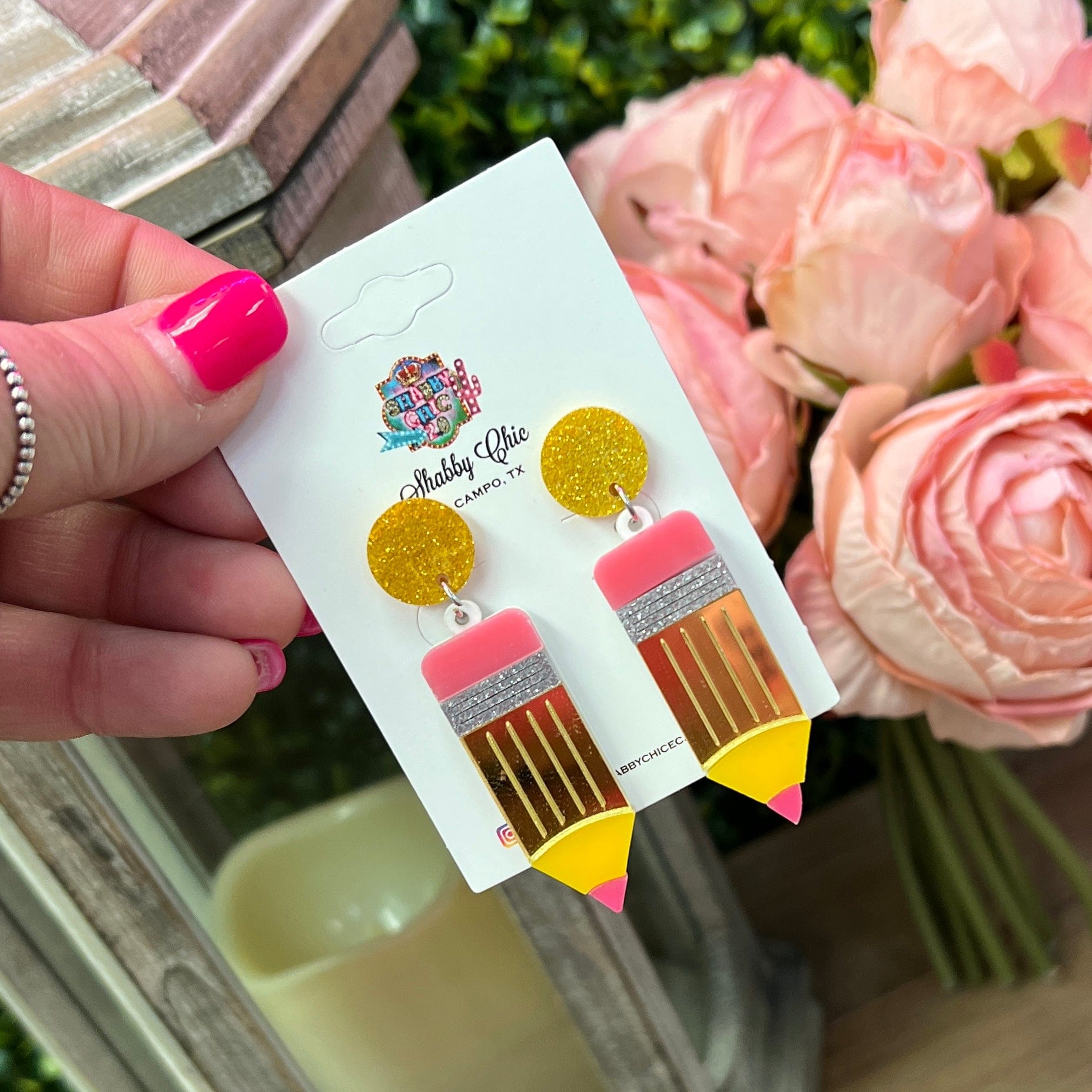 Pencil Earrings – Shabby Chic Boutique and Tanning Salon
