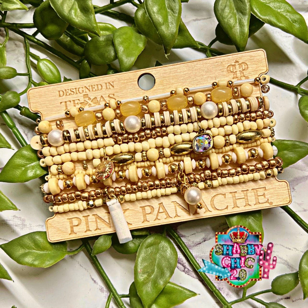 Pink Panache Ivory Stone Bracelet Set – Shabby Chic Boutique and ...