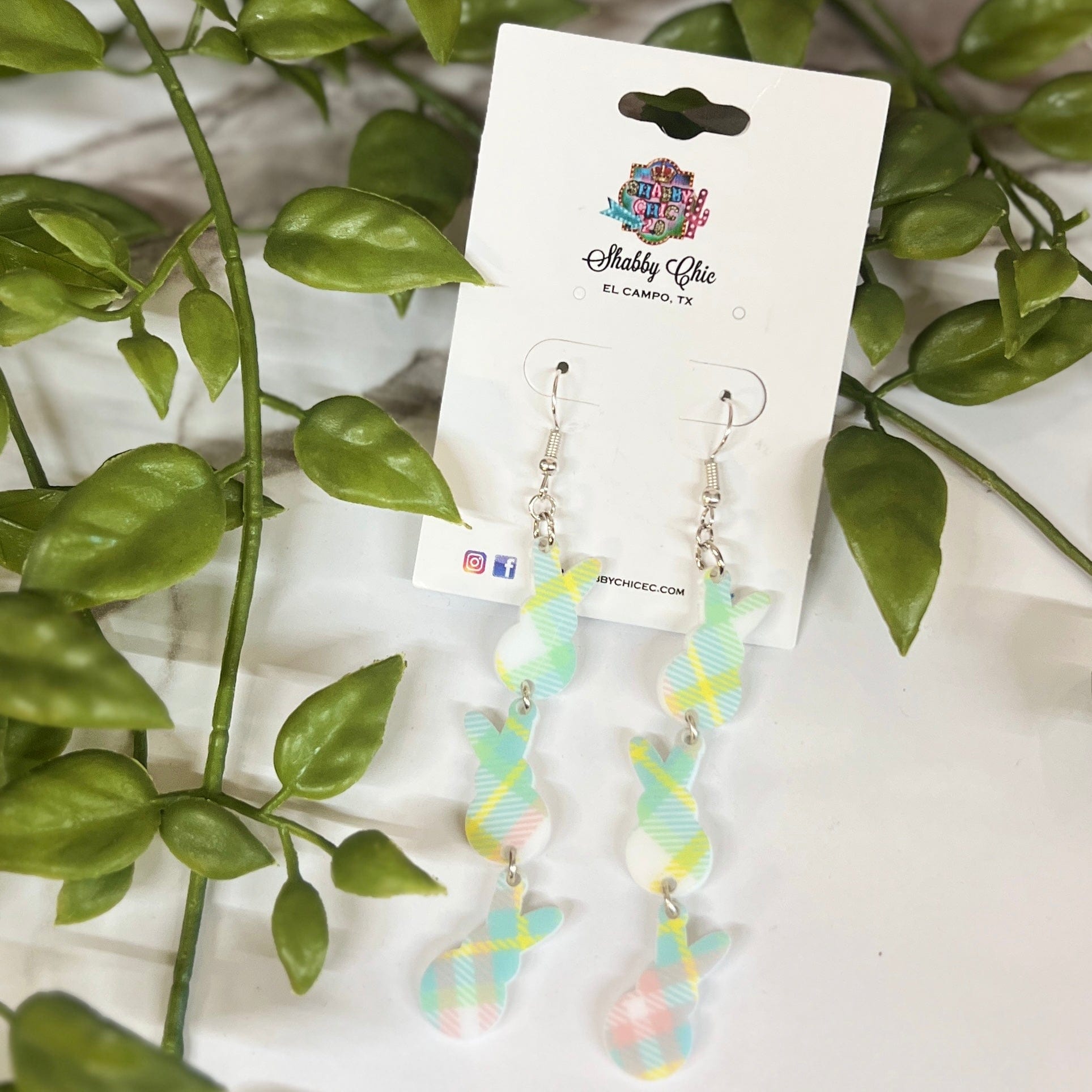 Plaid Bunny Trio Earrings – Shabby Chic Boutique and Tanning Salon
