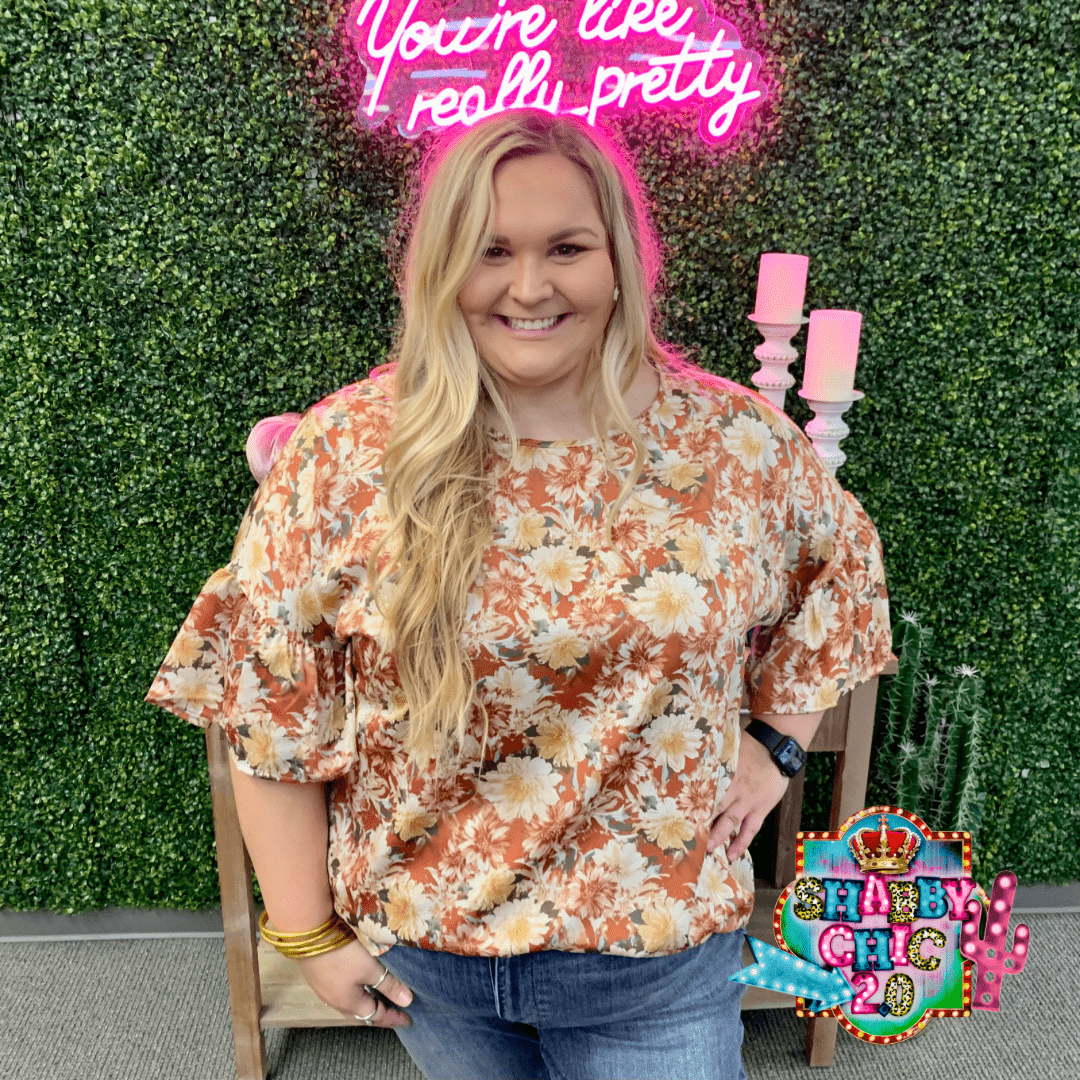 Rust Shades of Fall Top – Shabby Chic Boutique and Tanning Salon