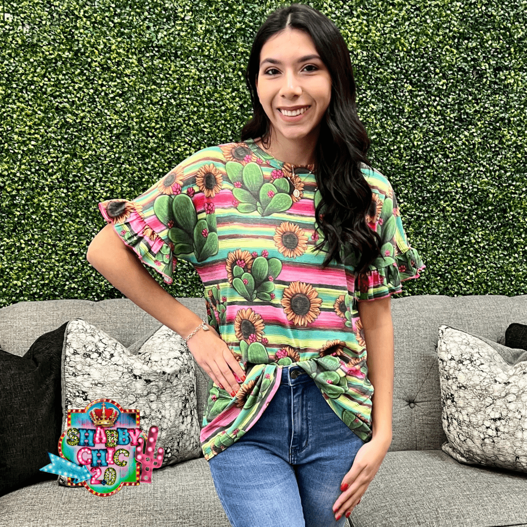 Serape Cactus Top – Shabby Chic Boutique and Tanning Salon