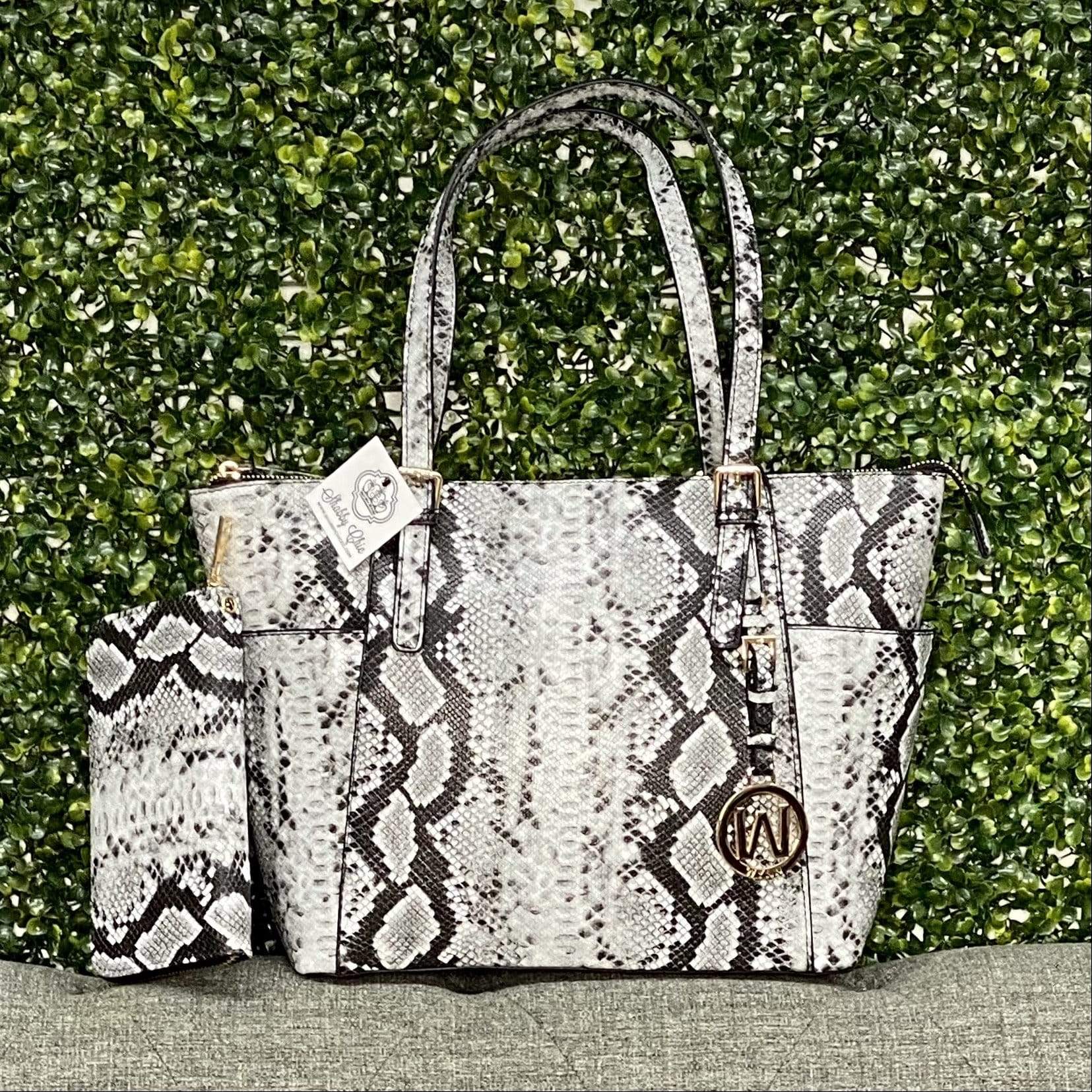 Snakeskin 2 piece Handbag set – Shabby Chic Boutique and Tanning Salon