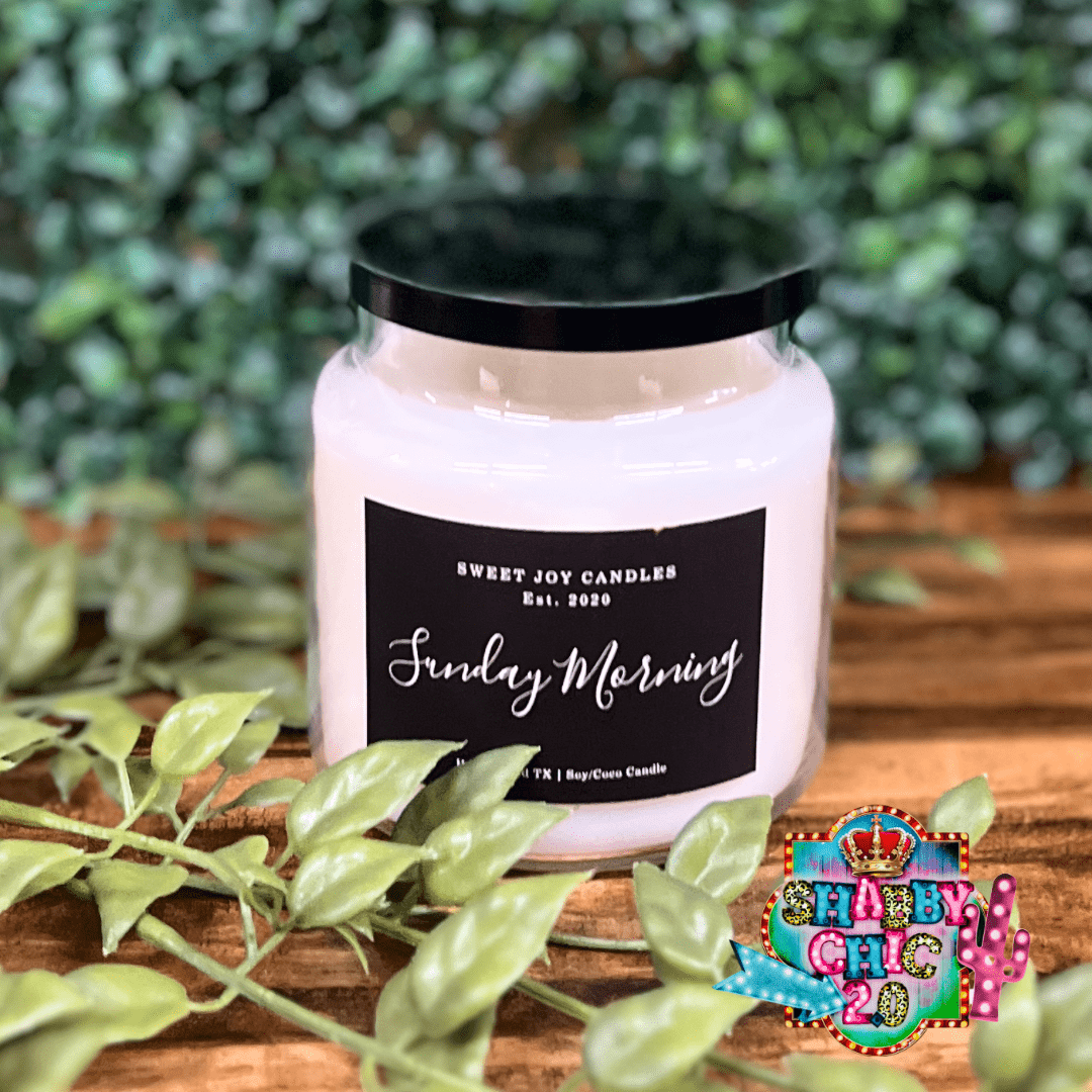 Sunday Morning Candle – Shabby Chic Boutique and Tanning Salon