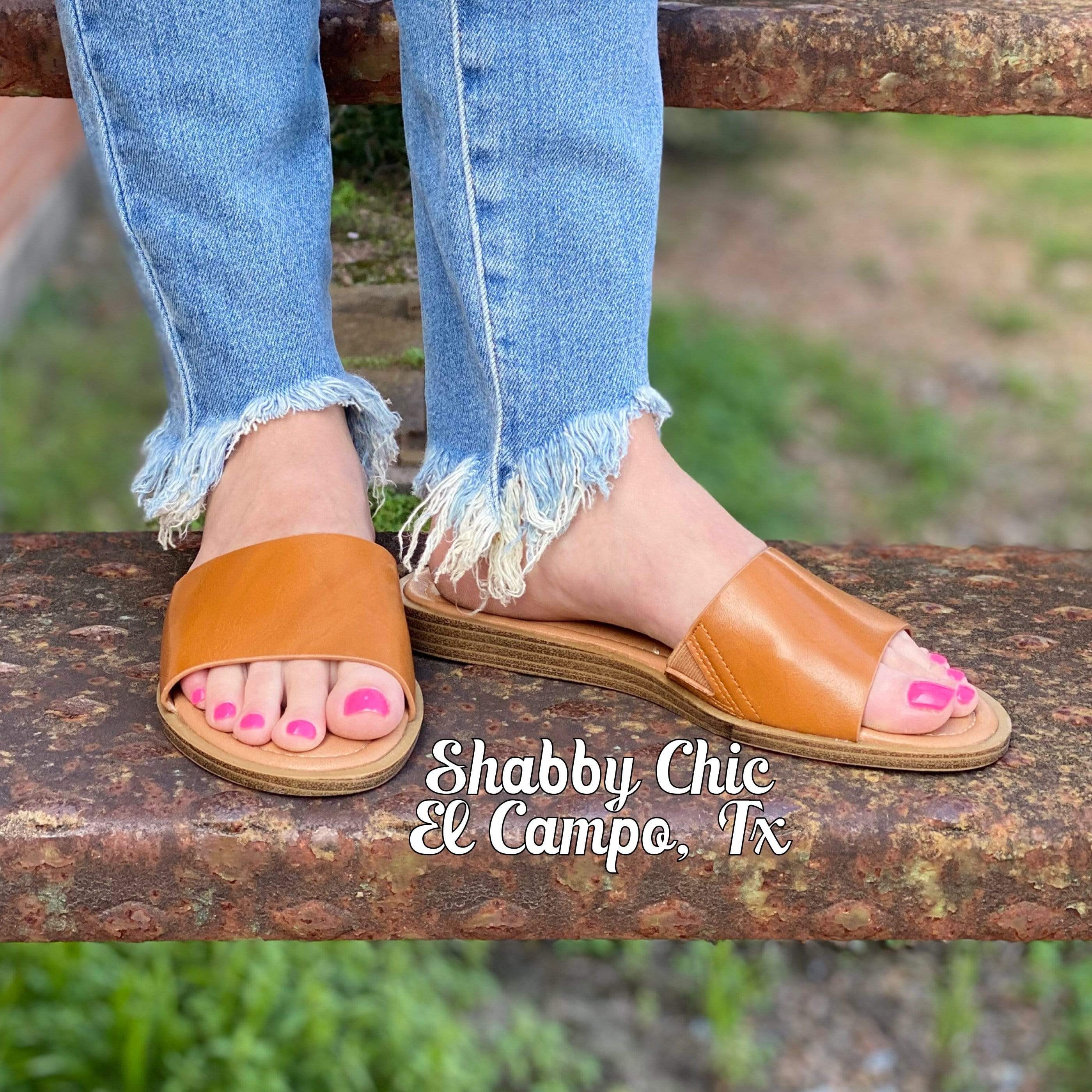 Tan Slides – Shabby Chic Boutique and Tanning Salon