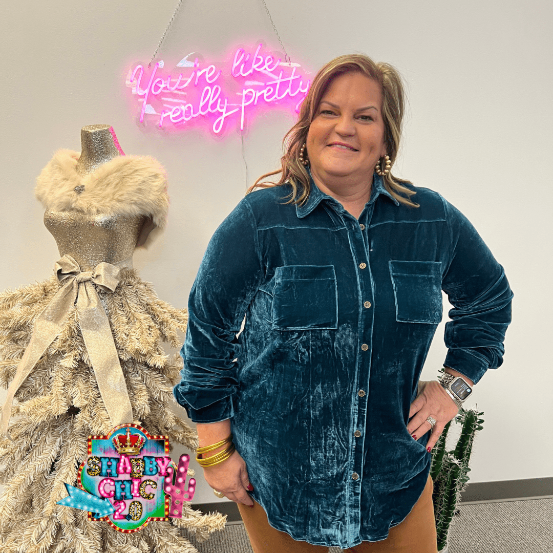 Velvet Memories Top - Teal – Shabby Chic Boutique and Tanning Salon